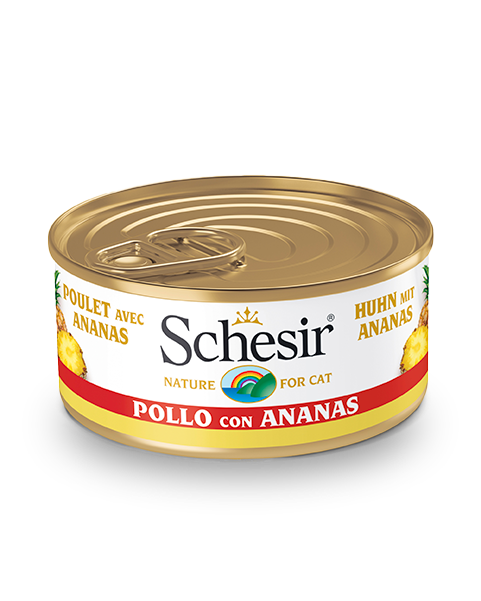 Schesir Chicken & Pineapple cans for Cats 75g – Petite